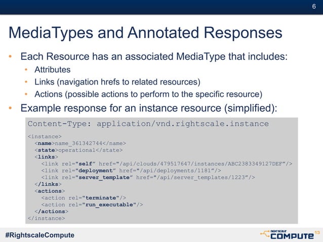 RightScale API: How To Build Your Own IT Vending Machine - RightScale Compute 2013 | PPT