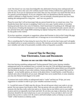 How to Bury Your Stuff | PDF