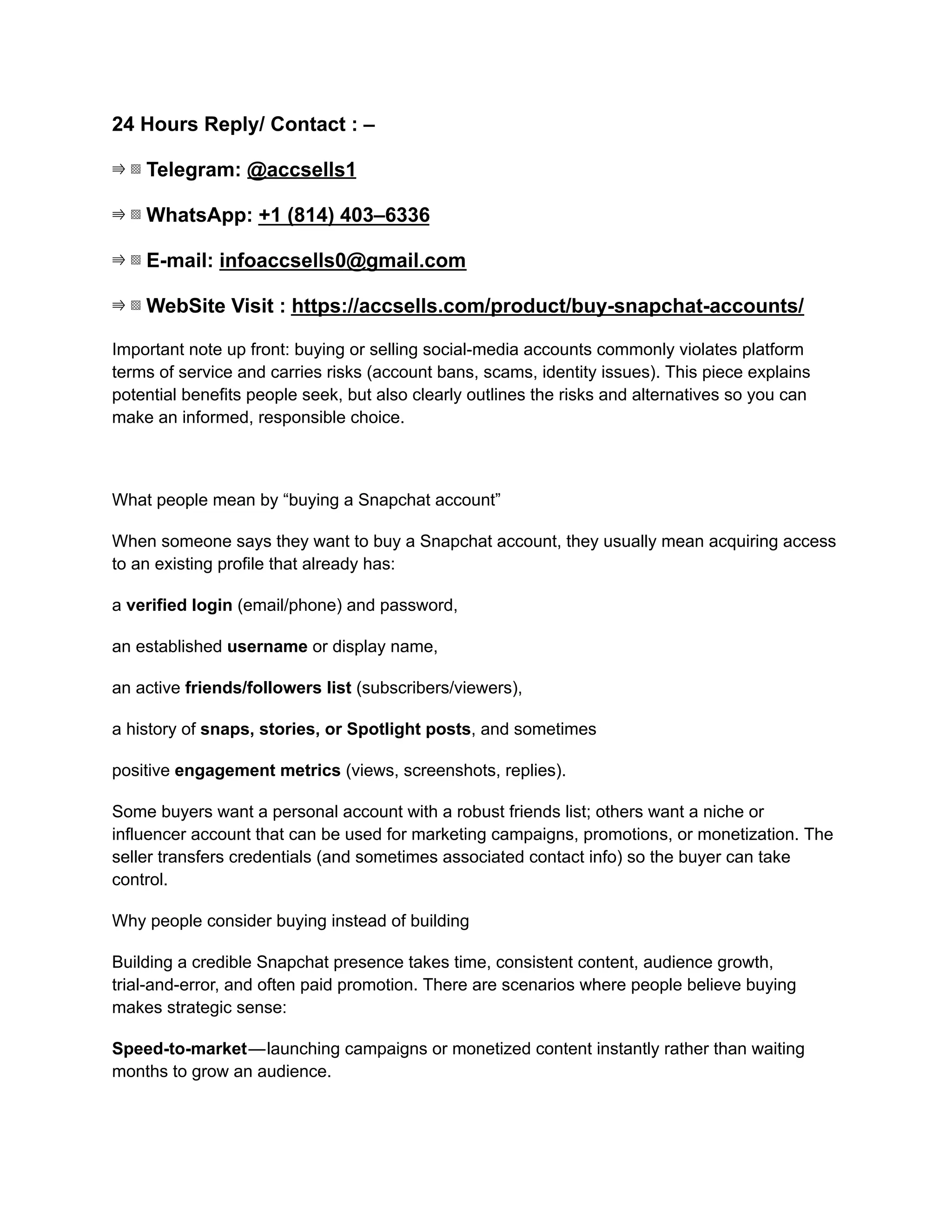 How to Buy a Verified Snapchat Account: Step-by-Step 2025 Guide. | PDF