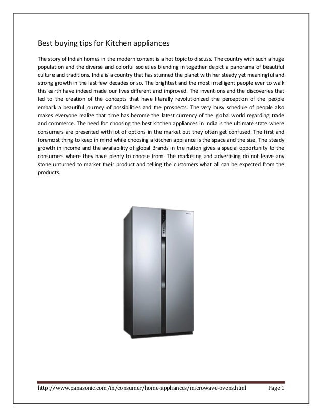 Kitchen Appliances | PDF