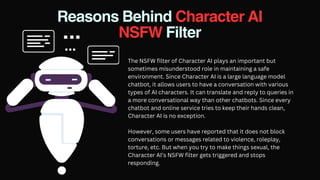 How to Bypass Character AI’s NSFW Filter (Tested & Verified) | PDF