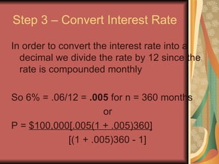 How To Calculate A Mortgage Payment | PPT