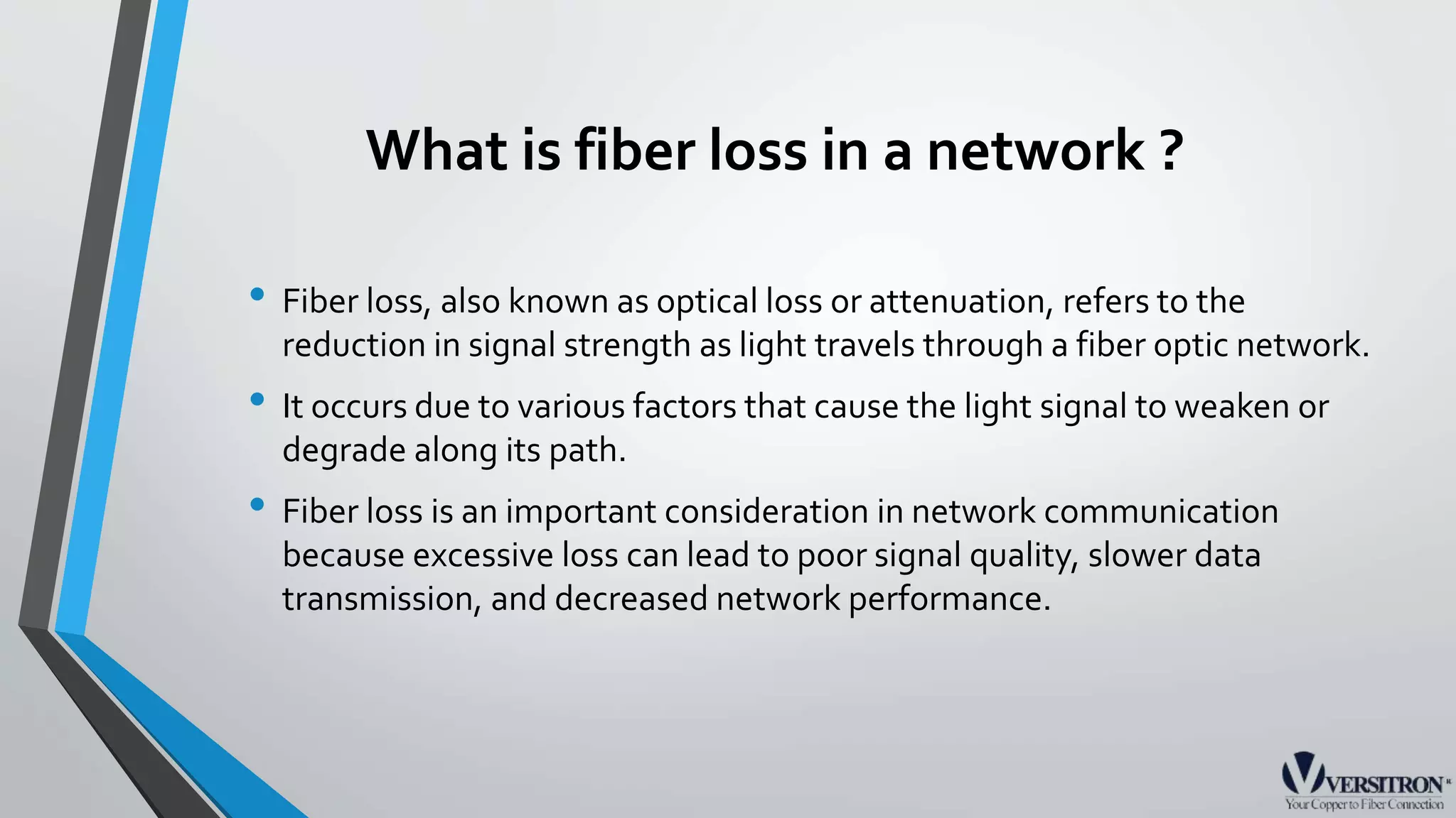 How to Calculate and Reduce Fiber Loss - Updated.pptx | Computer ...