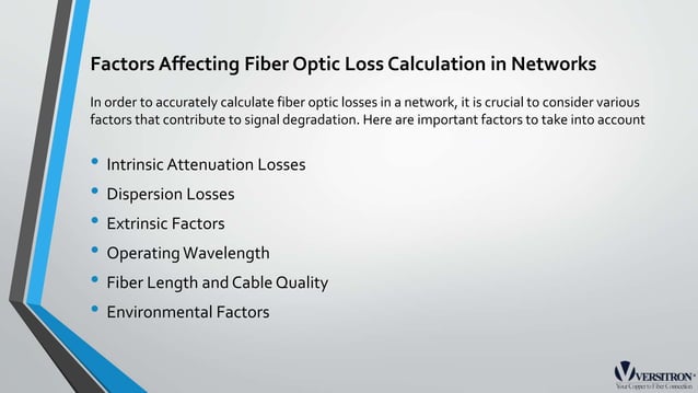How to Calculate and Reduce Fiber Loss - Updated.pptx | Computer Networking | Computing