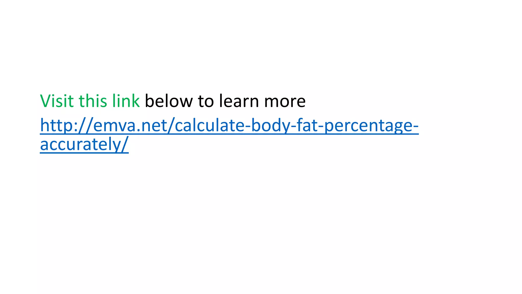 How to calculate body fat percentage | PPTX | Bodybuilding | Sports