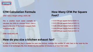 How to calculate cfm for commercial kitchen exhaust ventilation (1) | PDF