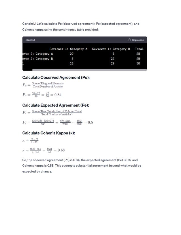 How To Calculate Cohens Kappa In A Systematic Reviewpdf Technology And Computing
