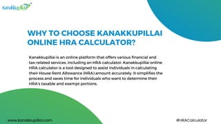 How to Calculate House Rent Allowance (HRA) in Salary? | PDF