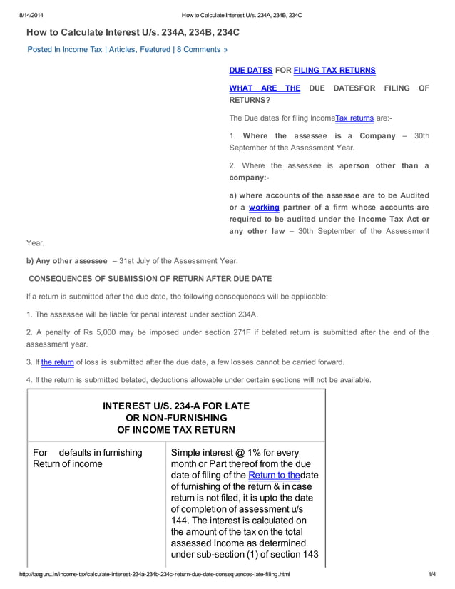 How to calculate interest u s | PDF | Personal Taxes | Personal Finance