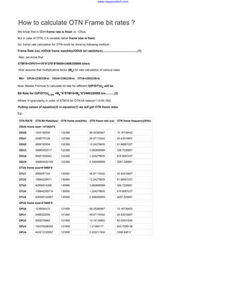 How to calculate otn frame bit rates | PDF
