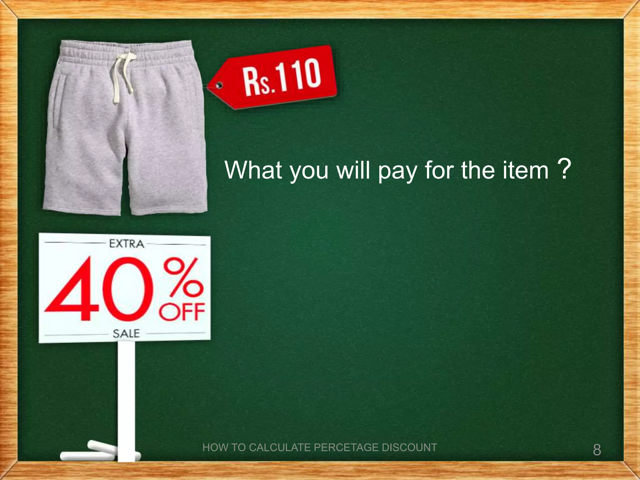 How to calculate percentage discount | PPSX