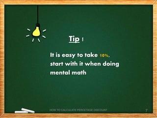 How to calculate percentage discount | PPT