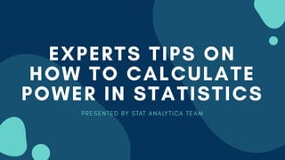 How to calculate power in statistics | PPT