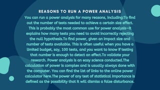 How to calculate power in statistics | PPT