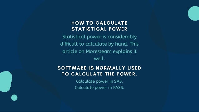 How to calculate power in statistics