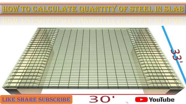 How to calculate quantity of steel in slab | PDF