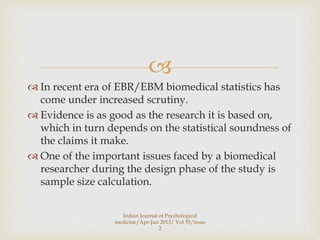 How to calculate sample size for different study | PPT