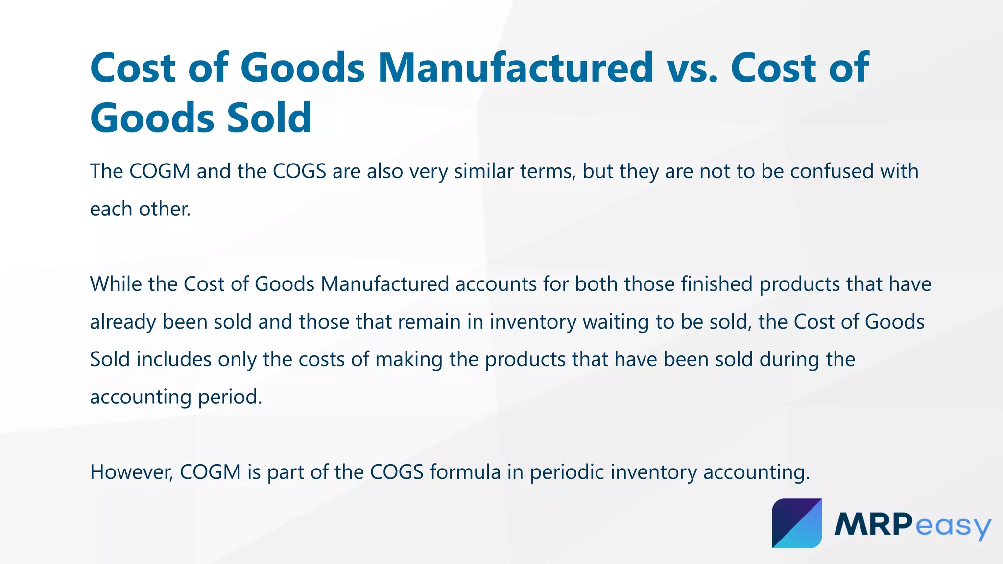 How to calculate the cost of goods manufactured (COGM)? | PDF