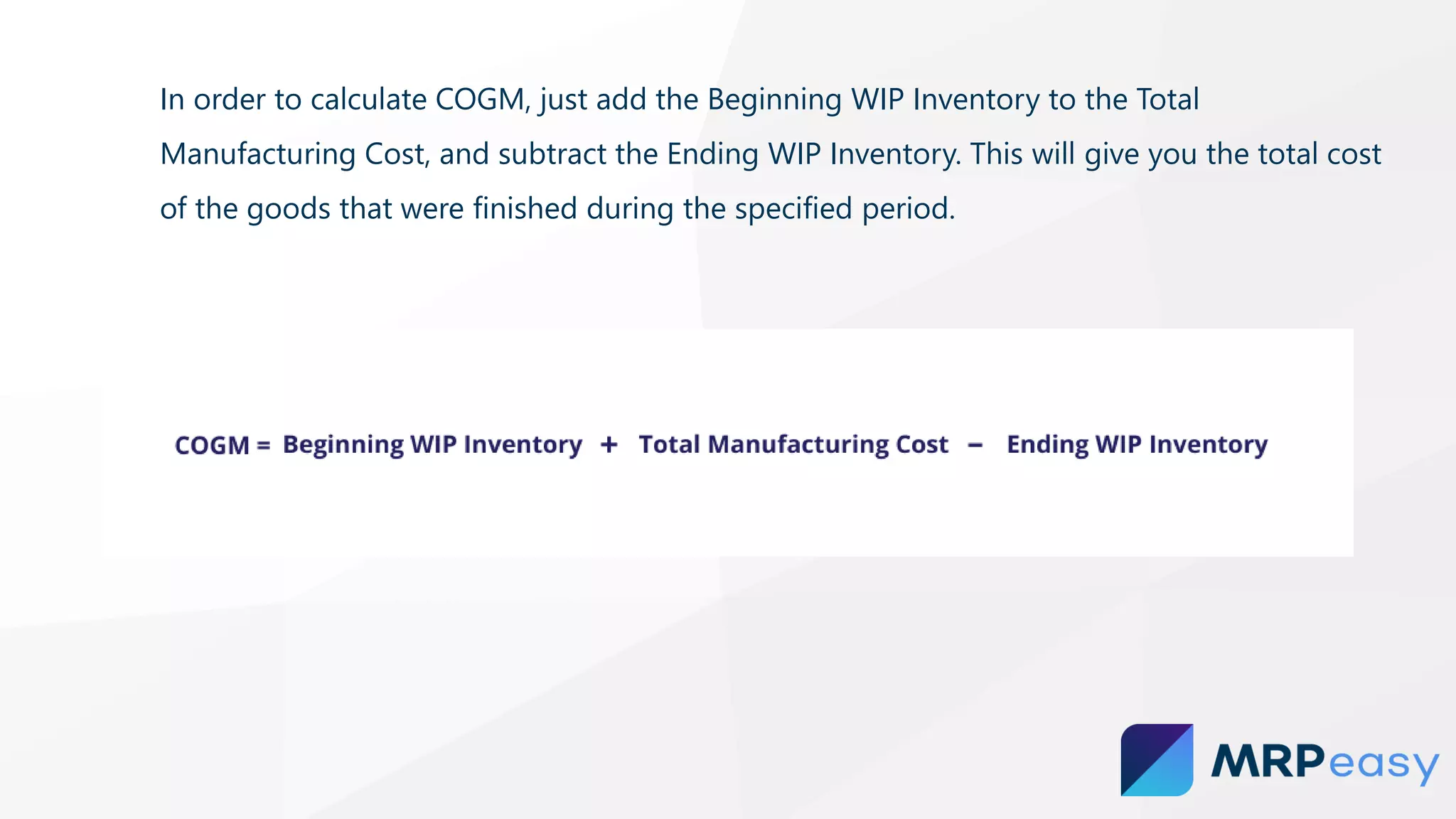 How to calculate the cost of goods manufactured (COGM)? | PDF