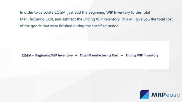 How to calculate the cost of goods manufactured (COGM)? | PDF ...