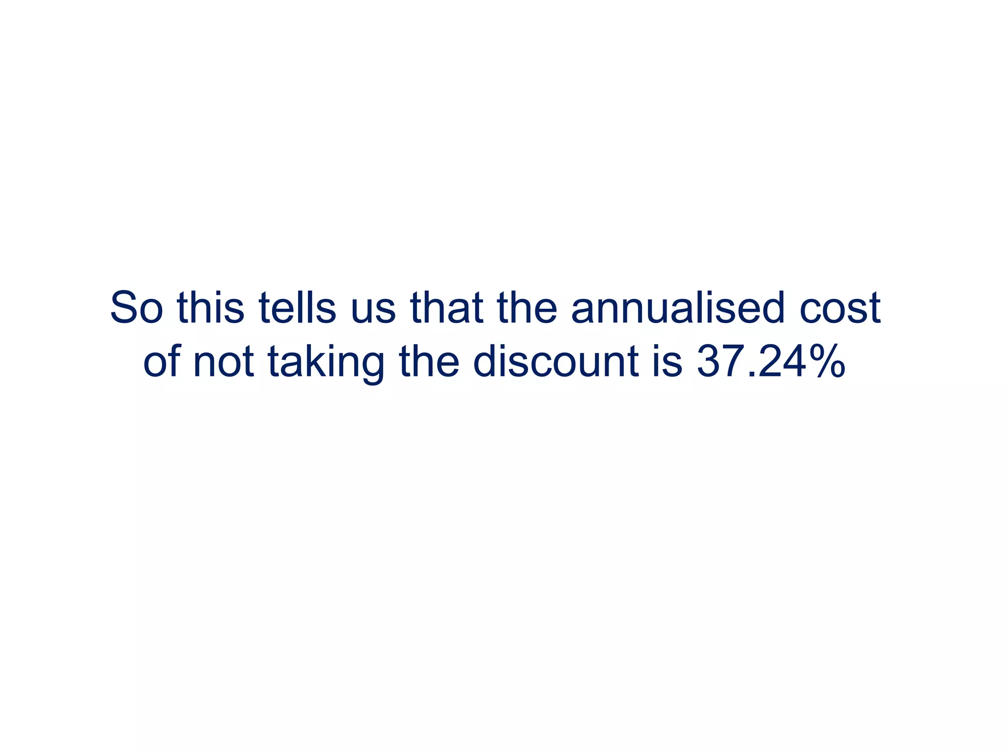 How to calculate the cost of not taking a discount | PDF