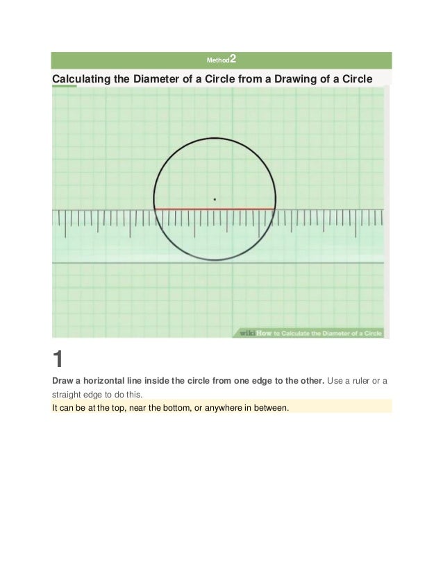 How to calculate the diameter of a circle