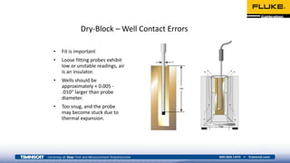 Fluke Calibration on How to Calibrate an RTD Using a Dry block ...