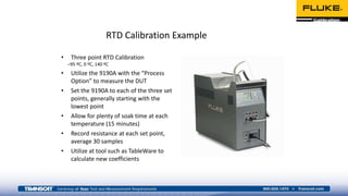 Fluke Calibration on How to Calibrate an RTD Using a Dry block ...