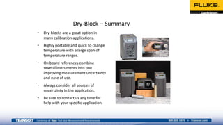 Fluke Calibration on How to Calibrate an RTD Using a Dry block ...