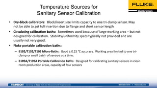 How to Use a Portable Bath to Improve Calibration of Sanitary RTD's and ...