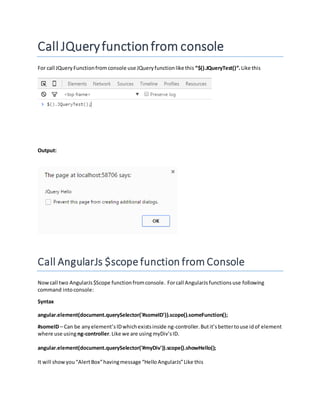 How to call $scope function from console | PDF