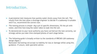 How to carry out a percolation test | PPTX