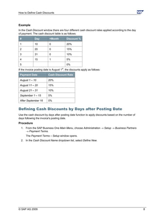 Cash Discounts | PDF