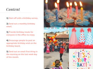 How to Celebrate Your Employees’ Birthdays | PDF