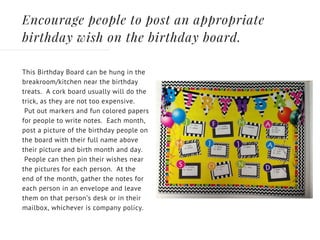 How to Celebrate Your Employees’ Birthdays | PDF