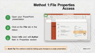 How to Change Author in PowerPoint: Update Authorship & Manage Metadata ...