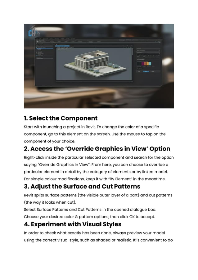 How to Change Color of a Modeled Component Revit. | PDF
