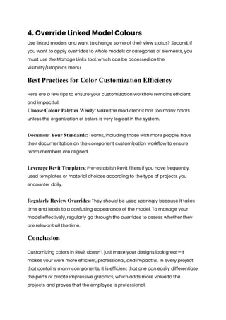How to Change Color of a Modeled Component Revit. | PDF