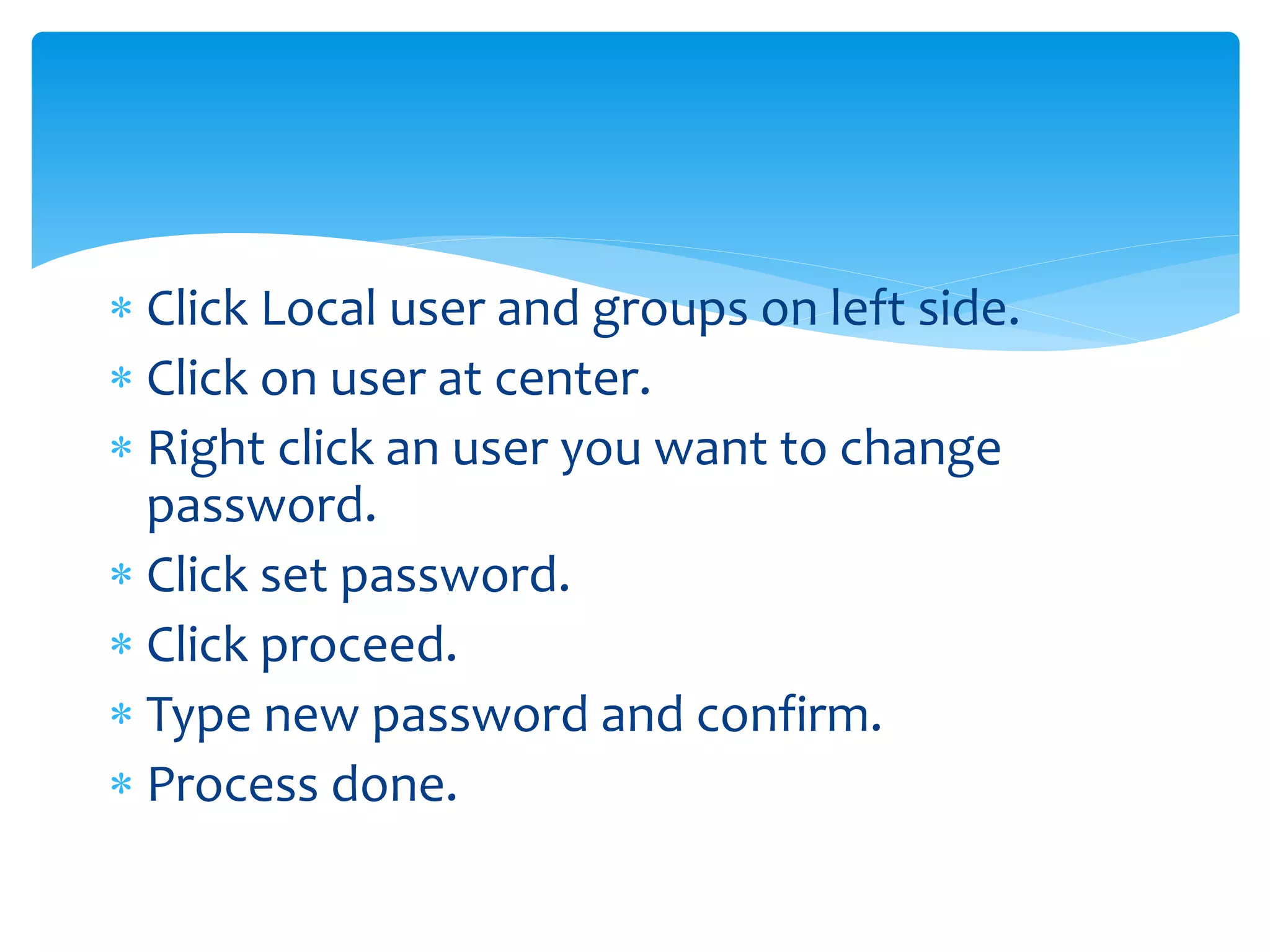 How to change computer password | PPT