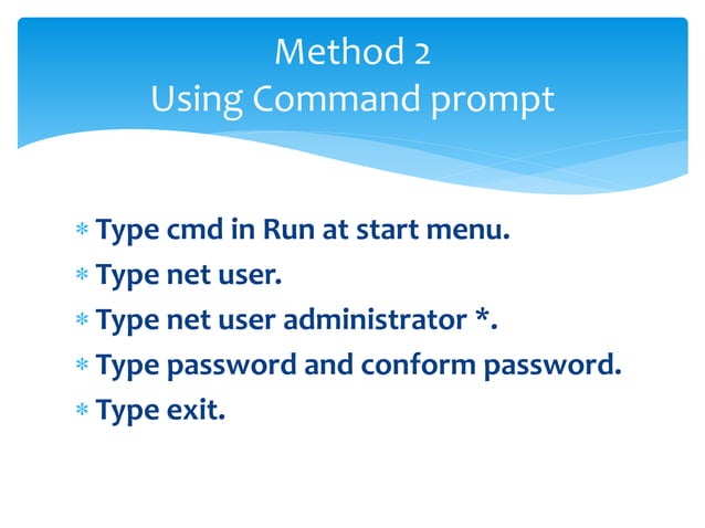 How to change computer password | PPT