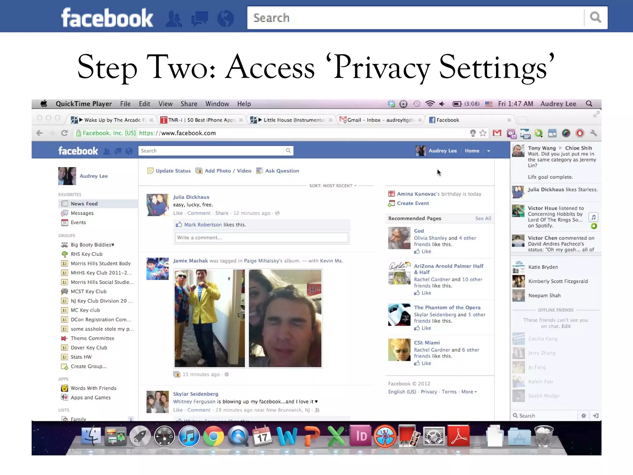 How to change facebook privacy settings | PPT