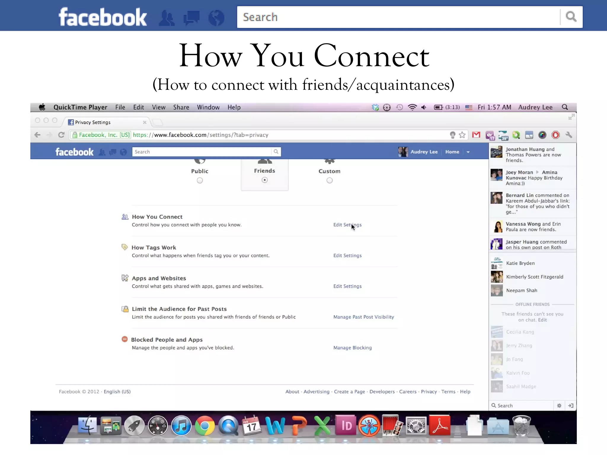 How to change facebook privacy settings | PPT