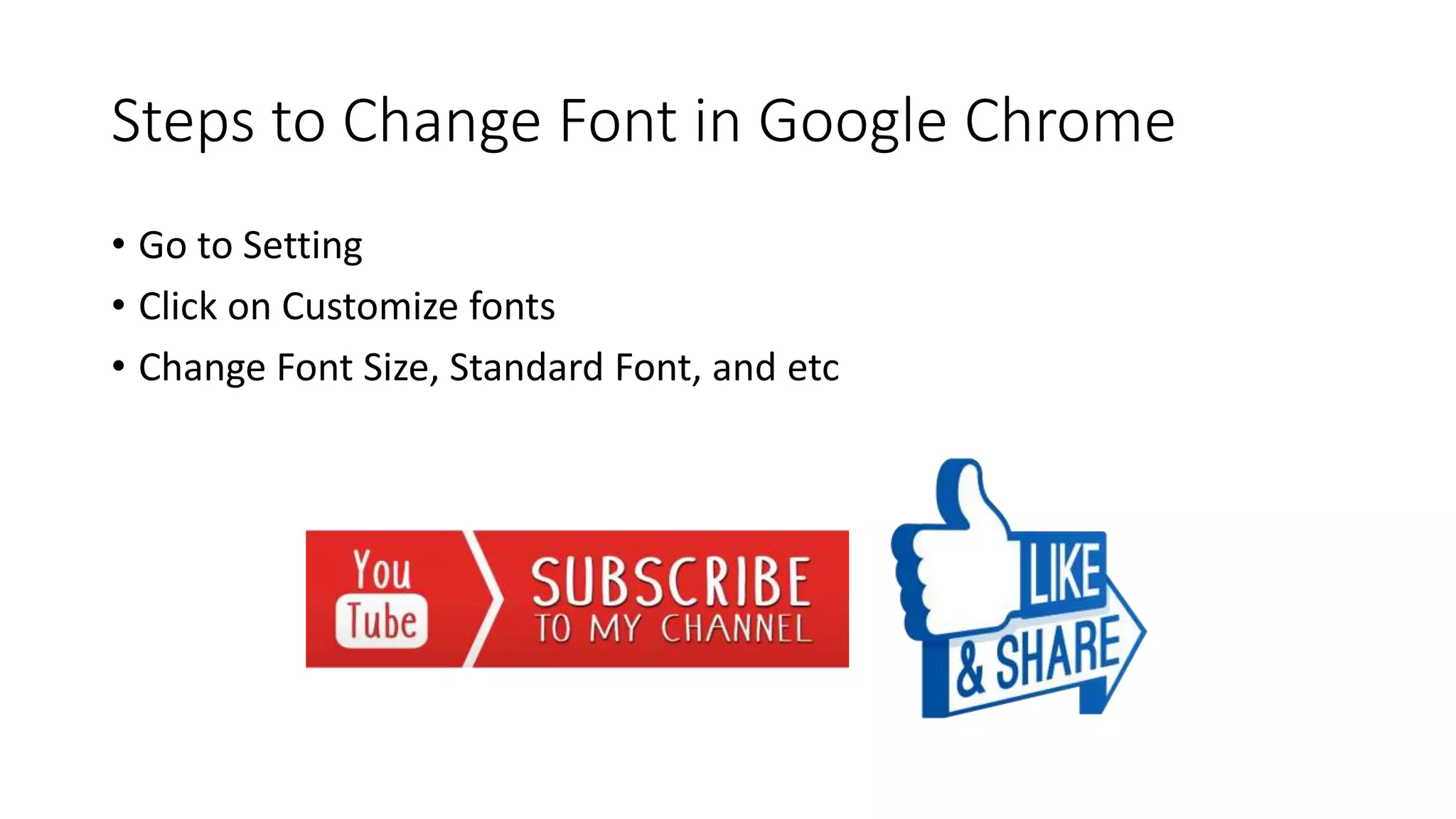 How to change the font in chrome? | PPTX