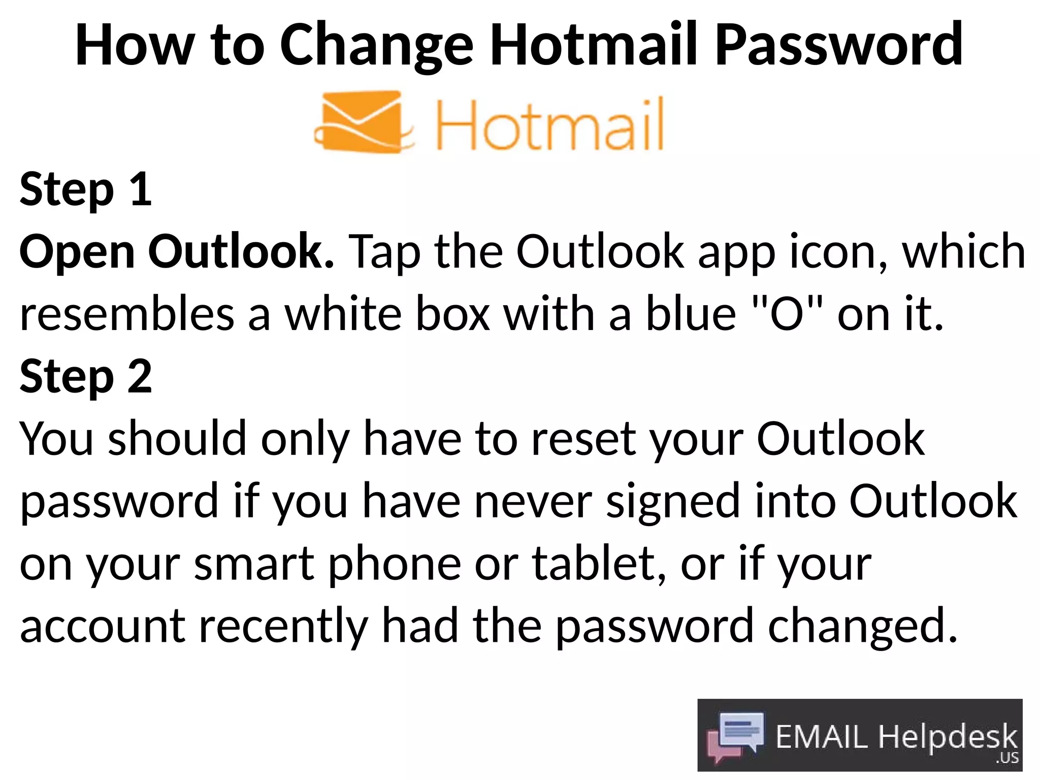 How to change hotmail password | PPT