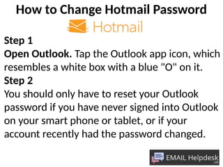 How to change hotmail password | PPT