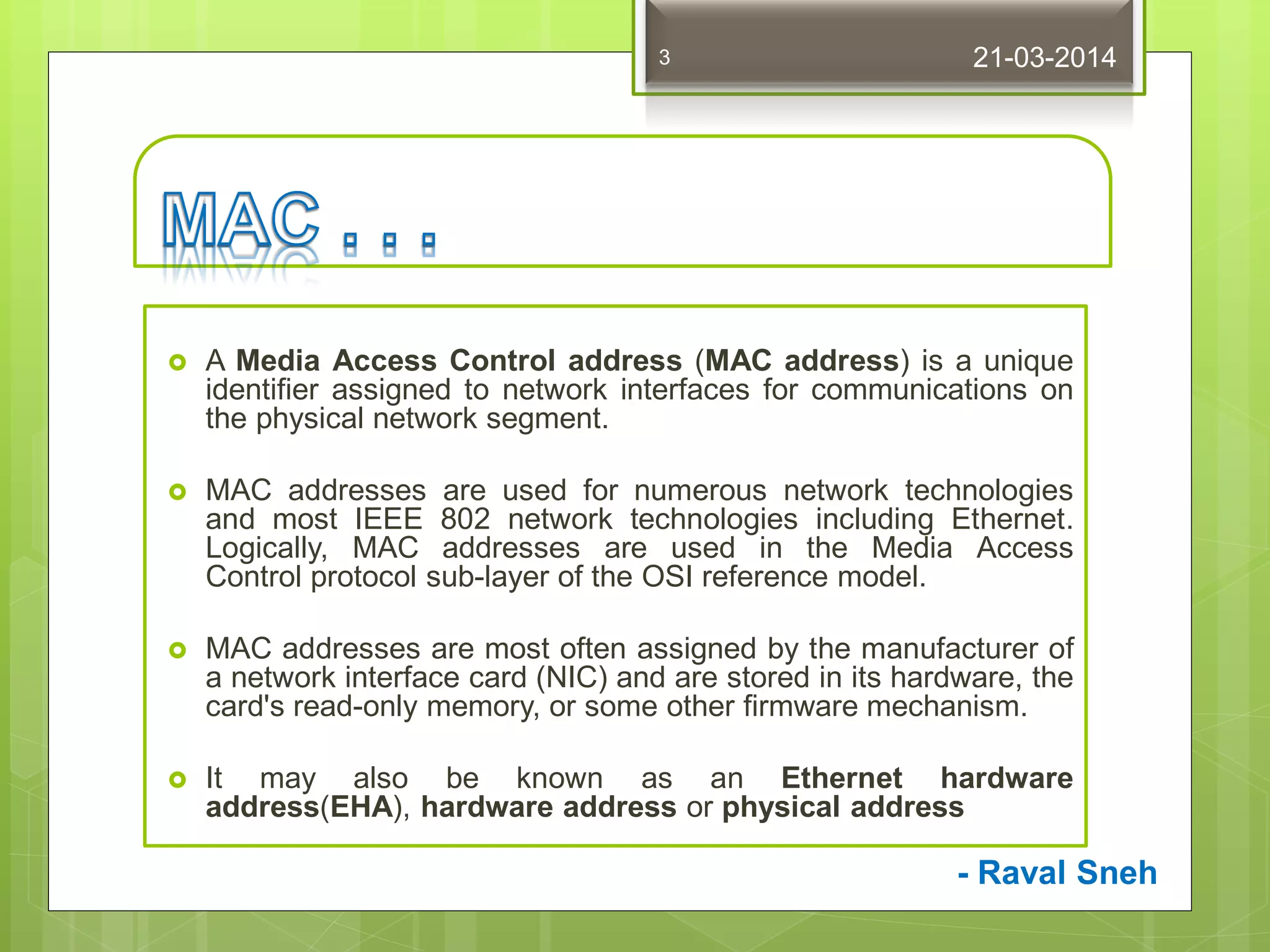 How to change mac address | PPT