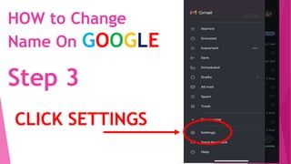 How to change name in google account | PPTX