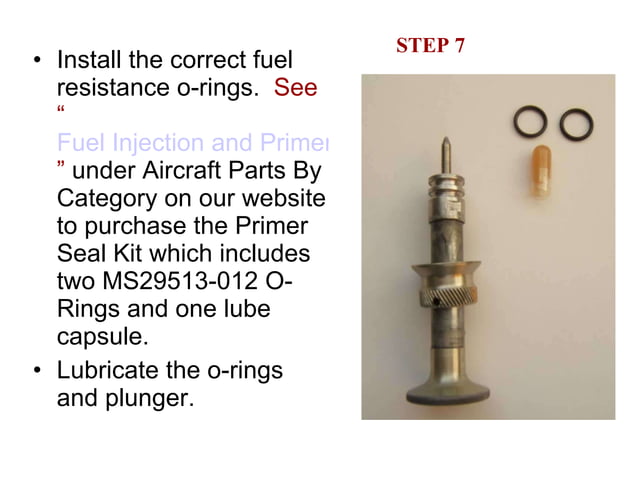 How to change primer valve o-rings | PPT | Aviation Industry | Industries