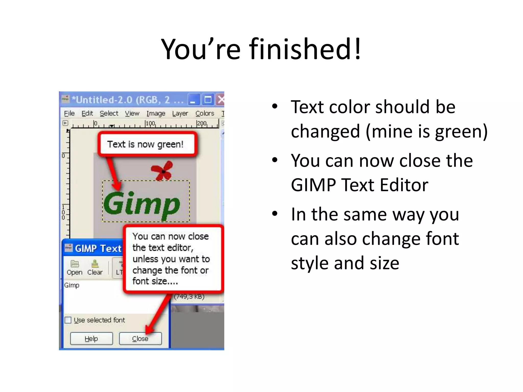 How To Change Text Color With Gimp | PPT