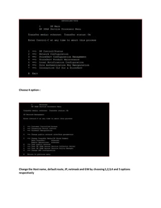 3PAR: HOW TO CHANGE THE IP ADDRESS OF HP 3PAR SAN | DOCX